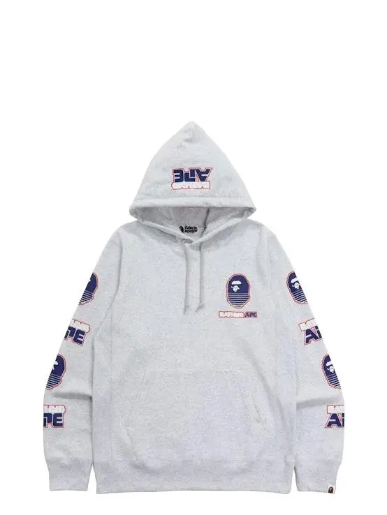 BAPE Graphic Pullover Hoodie - Gray