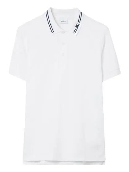 Burberry Ekd Cotton Polo Polo Shirt - White