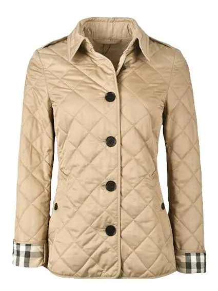 Burberry Diamond Quilted Jacket - Beige