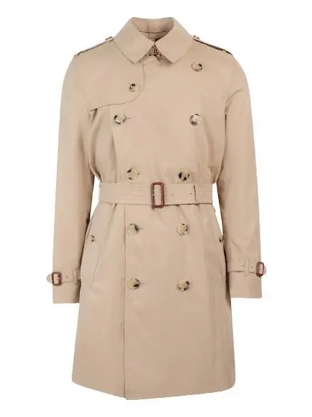 Burberry Cotton Short Trench Coat - Beige