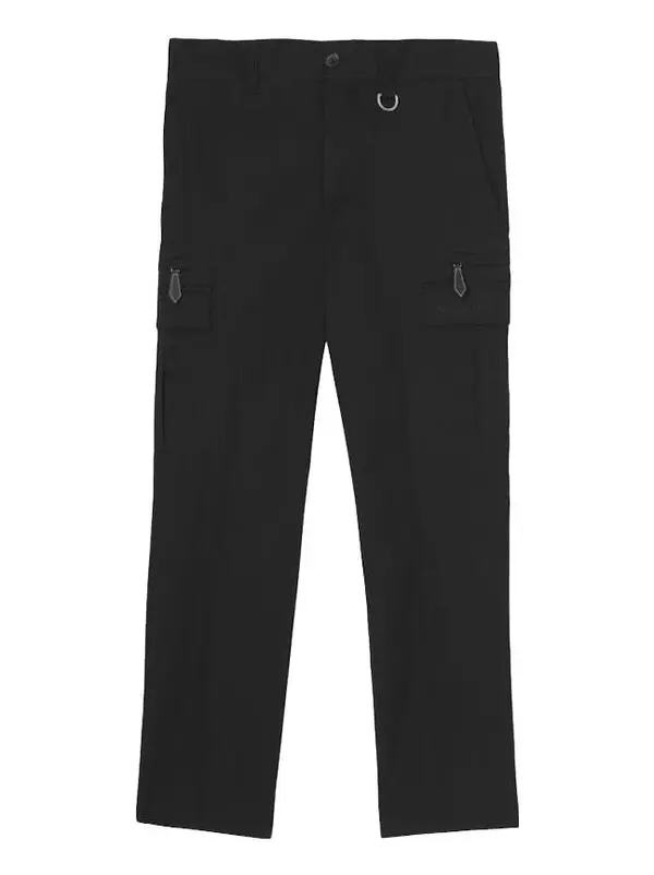 Burberry Cotton Gabardine Cargo Trousers - Black