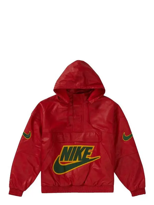 Supreme Nike Leather Anorak - Red