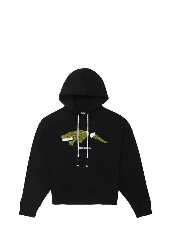 Palm Angels Crocodile Hoodie - Black
