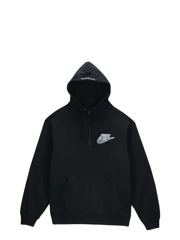 Supreme Nike Half Zip Hooded Sweatshirt - Black
