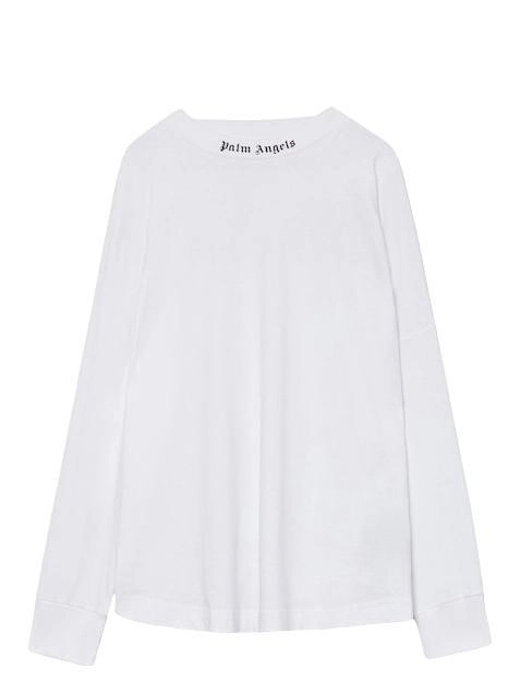Palm Angels Doubled Logo T-shirt - White/fuchsia
