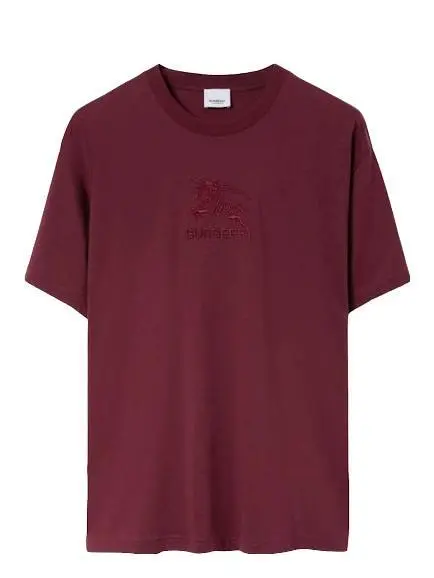 Burberry Ekd Cotton T-shirt - Deep Crimson