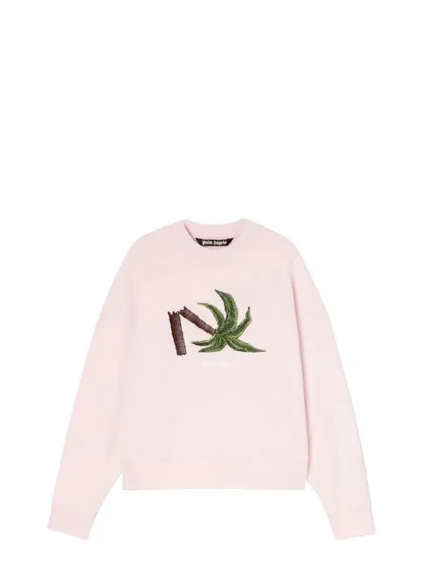 Palm Angels Broken Palm Sweatshirt - Pink/green