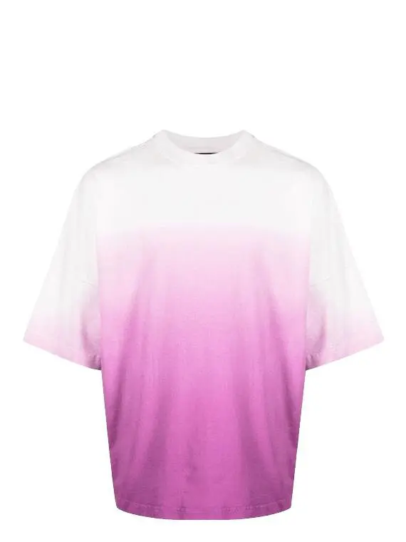 Palm Angels Gradient Overlogo Tee Shirt - Purple/white
