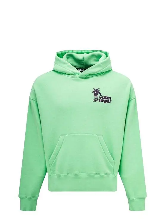 Palm Angels Douby Logo Hoodie - Green
