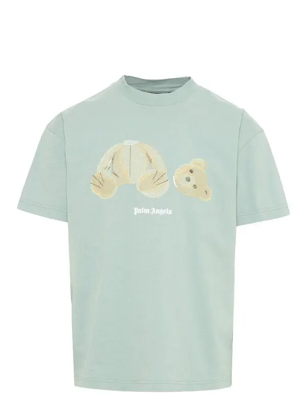 Palm Angels Bear Tshirtin - Grey Blue