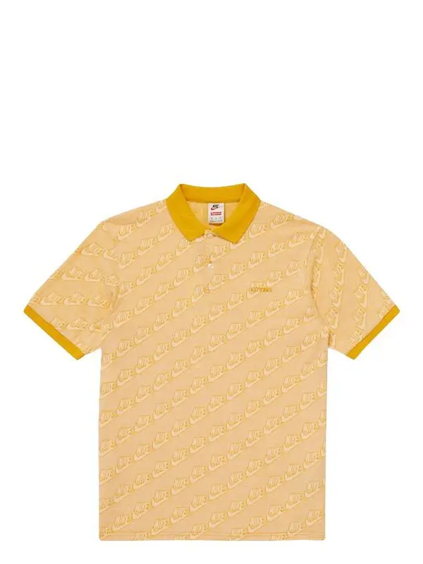 Supreme Nike Jacquard Polo Shirt - Mustard