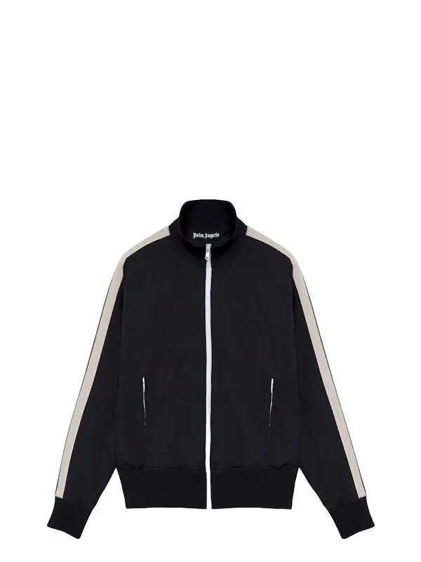 Palm Angels Curved Logo Track Jacket - Black/white