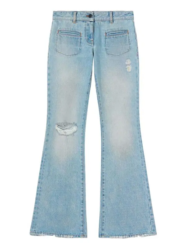Palm Angels Denim Bootcut Jeans - Light Blue