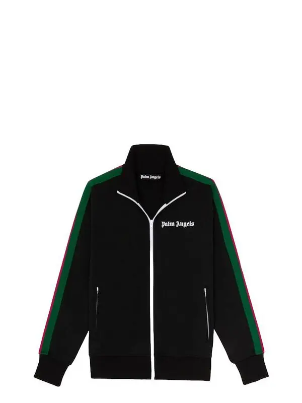 Palm Angels College Zip Up Track Jacket - Black/green