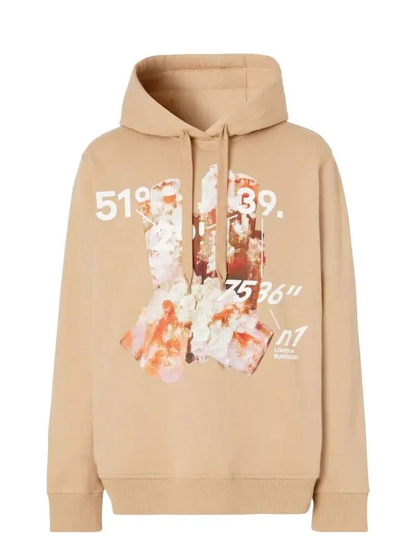 Burberry Crystal And Coordinates Hoodie - Beige