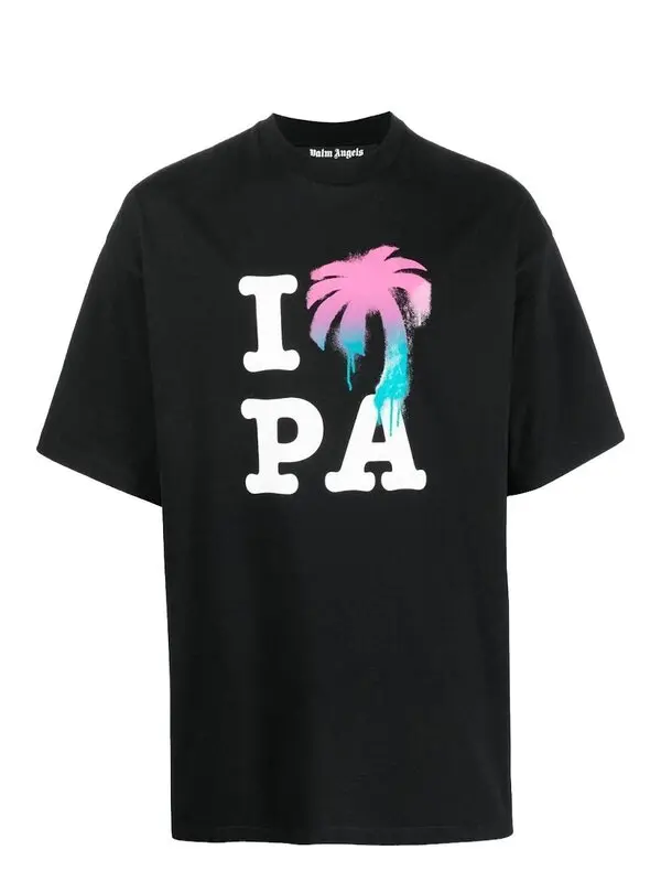 Palm Angels Classic I Love Pa T-shirt - Black