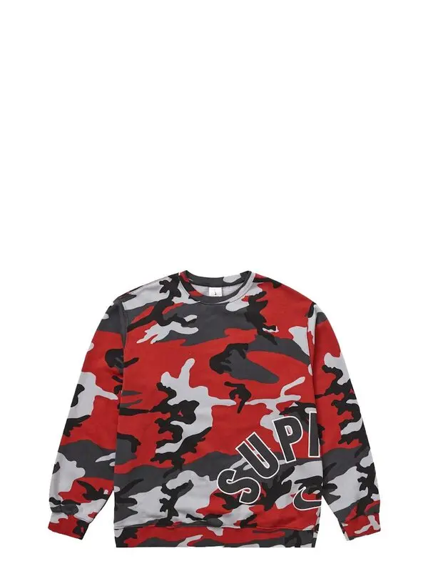 Supreme Nike Arc Crewneck Sweatshirt - Red Camo
