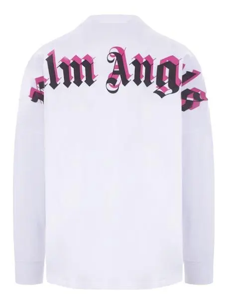 Palm Angels Double Logo Print T-shirt - White