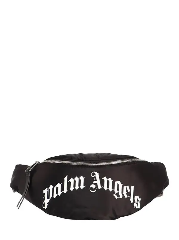 Palm Angels Curved Logo Belt Bag - Black
