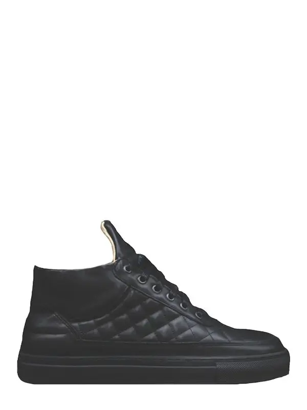 Filling Pieces Quilted Rfmid Sneakers - Black