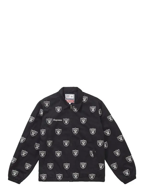 Supreme Nfl X Raiders X '47 Embroidered Harrington Jacket - Black