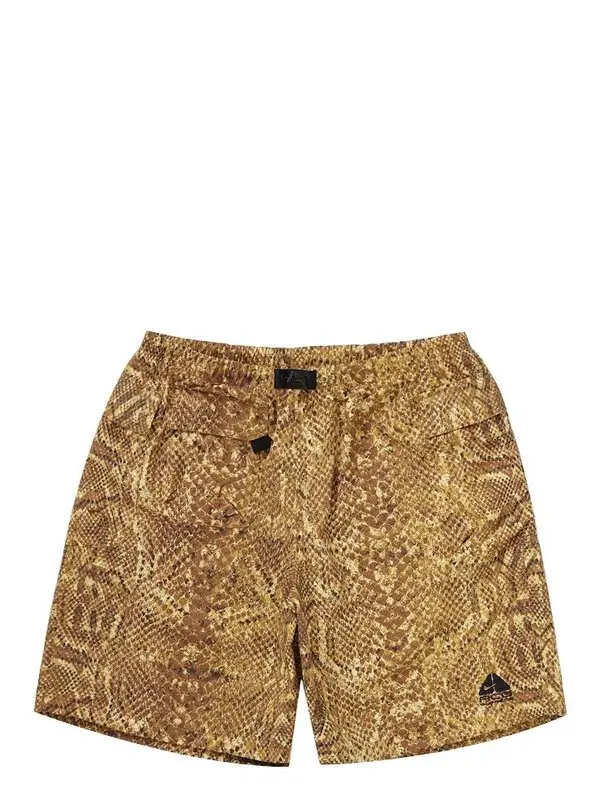Supreme Nike Acg Nylon Trail Short - Gold Snakeskin