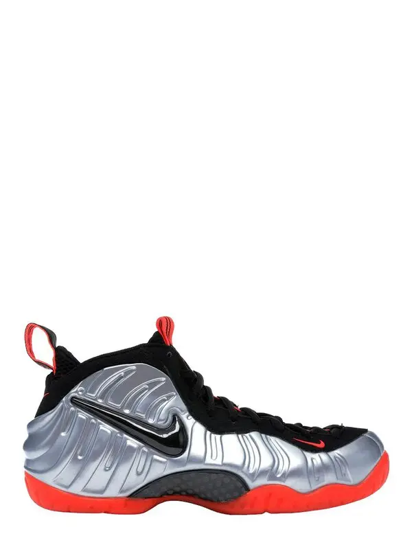 Nike Foamposite Pro Sneakers - Metallic Silver/black/bright Crimson