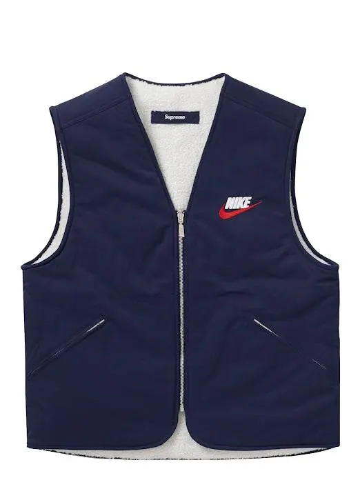 Supreme Nike Reversible Vest - Navy Blue