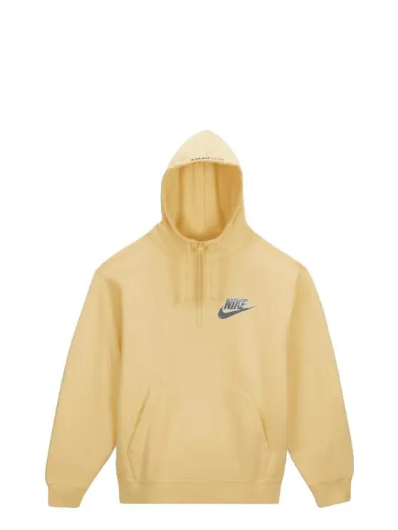 Supreme Nike Half Zip Hooded Sweatshirt - Pale Yellow