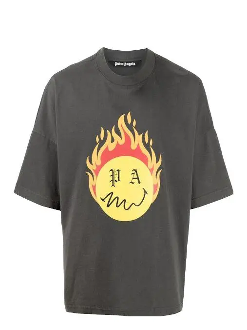 Palm Angels Burning Head T-shirt - Black
