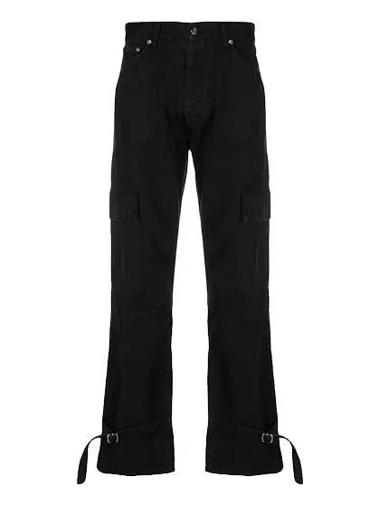 Off-White Canvas Cargo Trousers - Black