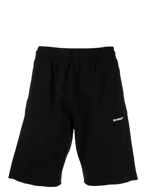 Off-White Wave Outline Diag Sweatshorts - Black/white