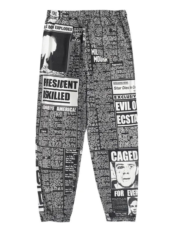 Supreme Newsprint Skate Pant - Black