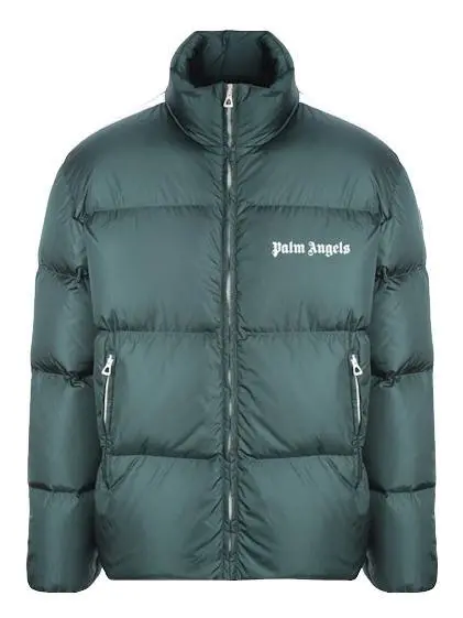 Palm Angels Classic Track Down Jacket - Green/white