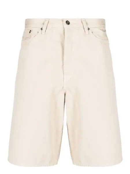 Off-White Wave Off Canvas Utility Shorts - Beige