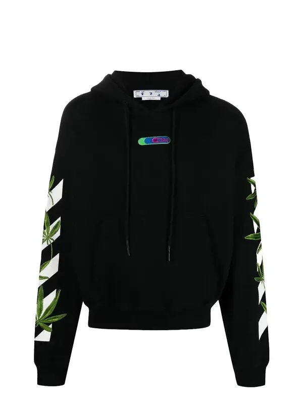 Off-White Arrows Oversized Hoodie - Black/white/green