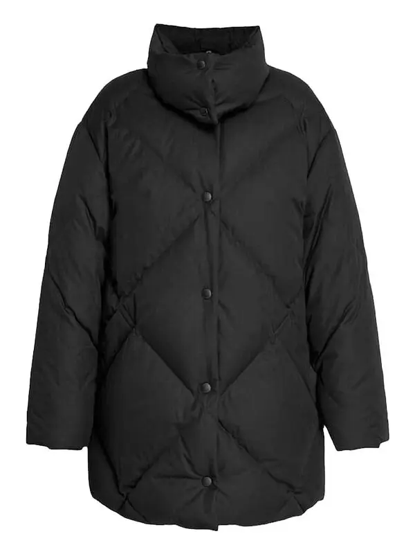 Burberry Diamond Quilted Cotton Gabardine Coat - Black