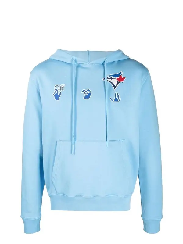 Off-White X Mlb Toronto Blue Jays Hoodie - Light Blue/red