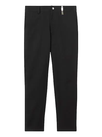 Burberry Dover Logo Plaque Trousers - Black