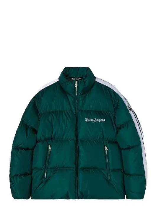 Palm Angels Classic Track Down Jacket - Green/white/black