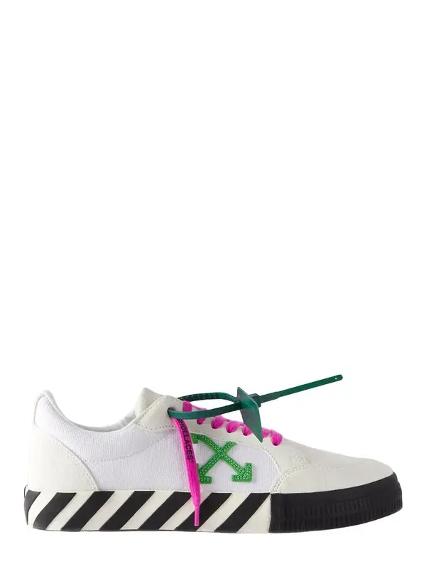 Off-White Off Vulc Low Sneakers - White/green/fucshia