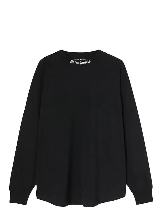 Palm Angels Classic Logo Long Sleeve T-shirt - Black/white