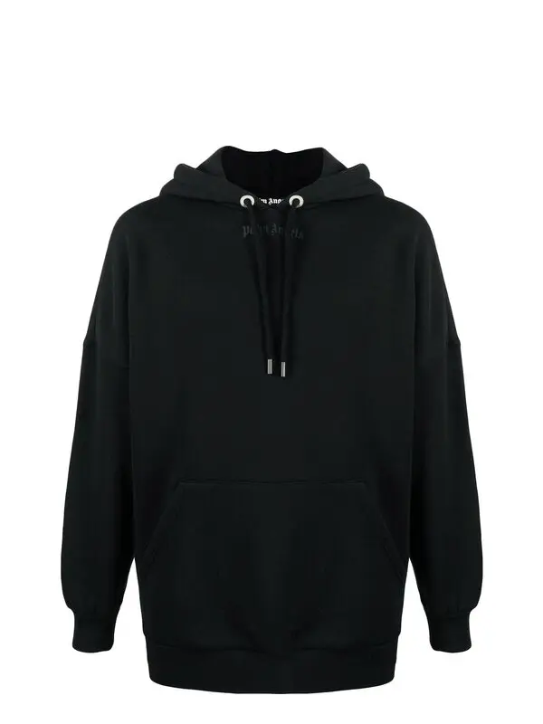 Palm Angels Classic Logo Over Hoodie - Black
