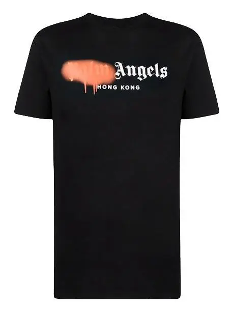 Palm Angels Hong Kong Sprayed Logo T-shirt - Black