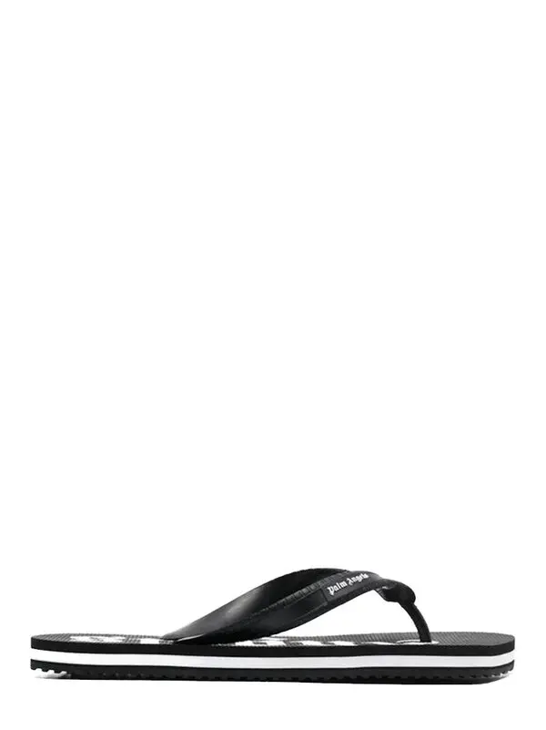 Palm Angels Logo Flip Flops - Black/white
