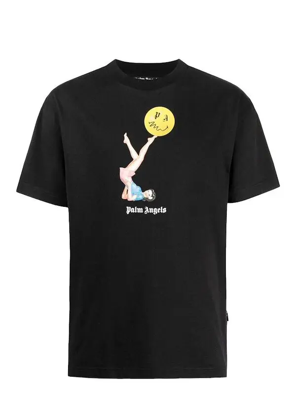 Palm Angels Juggler Pin Up Tee Shirt - Black