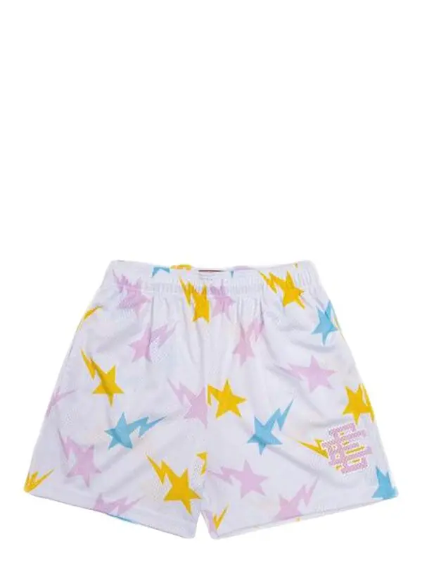 ERIC EMANUEL X Bape Ee Basic Short - White/yellow/blue