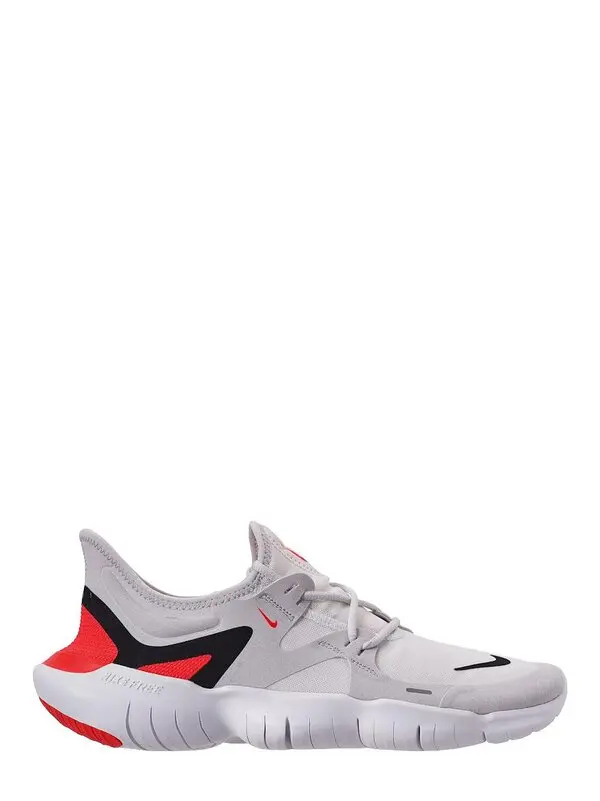 Nike Free Rn 5.0 Sneakers - Vast Grey White Bright Crimson Black