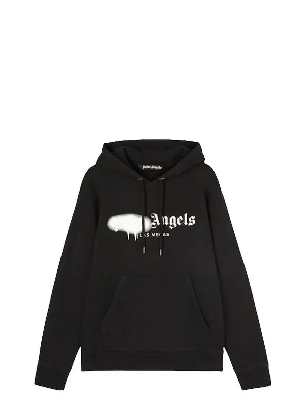 Palm Angels Las Vegas Sprayed Hoodie - Black/white