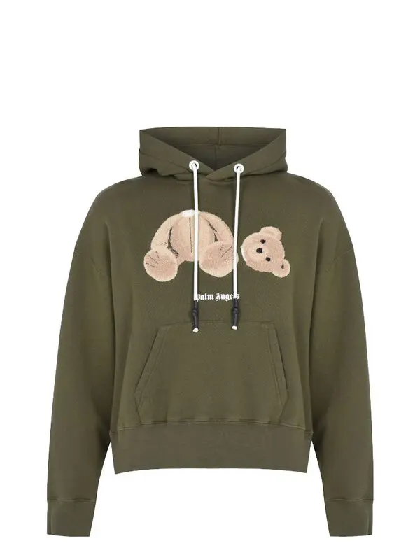 Palm Angels Bear Hoodie - Military